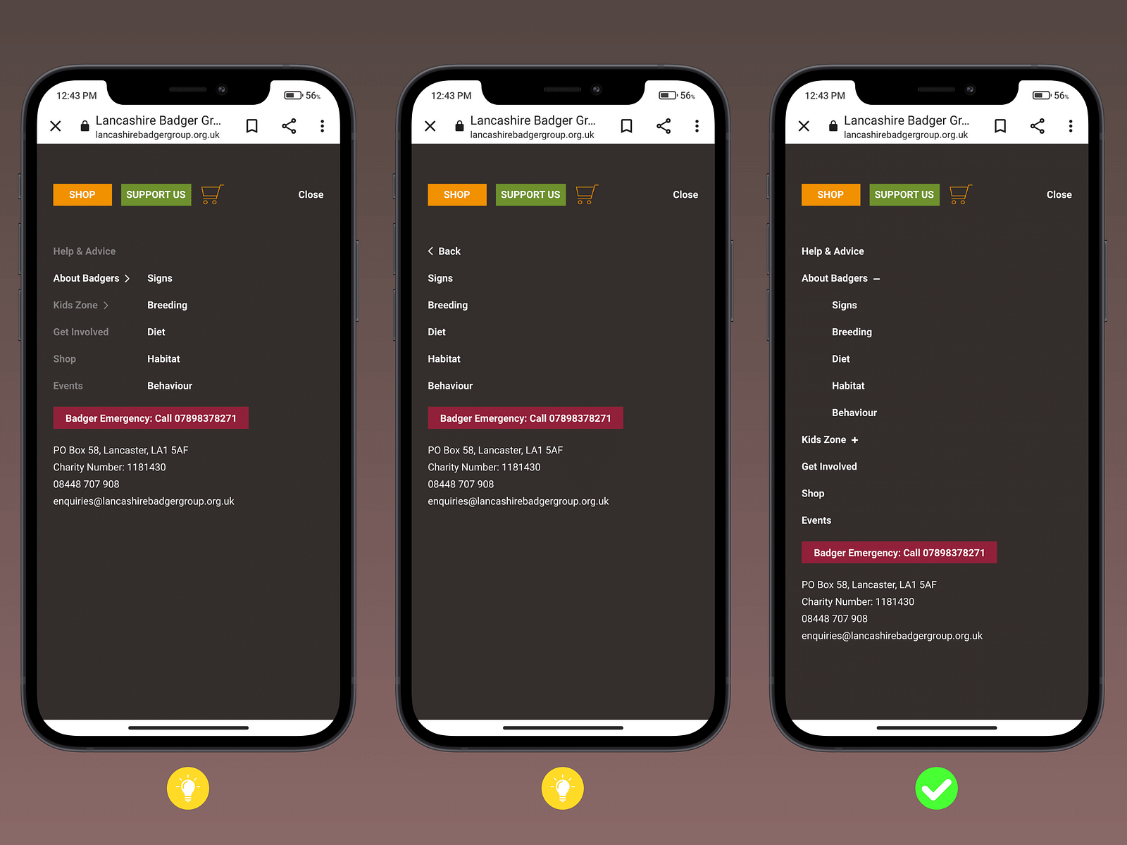Mobile Subnavigation by Areti Sakka on Dribbble