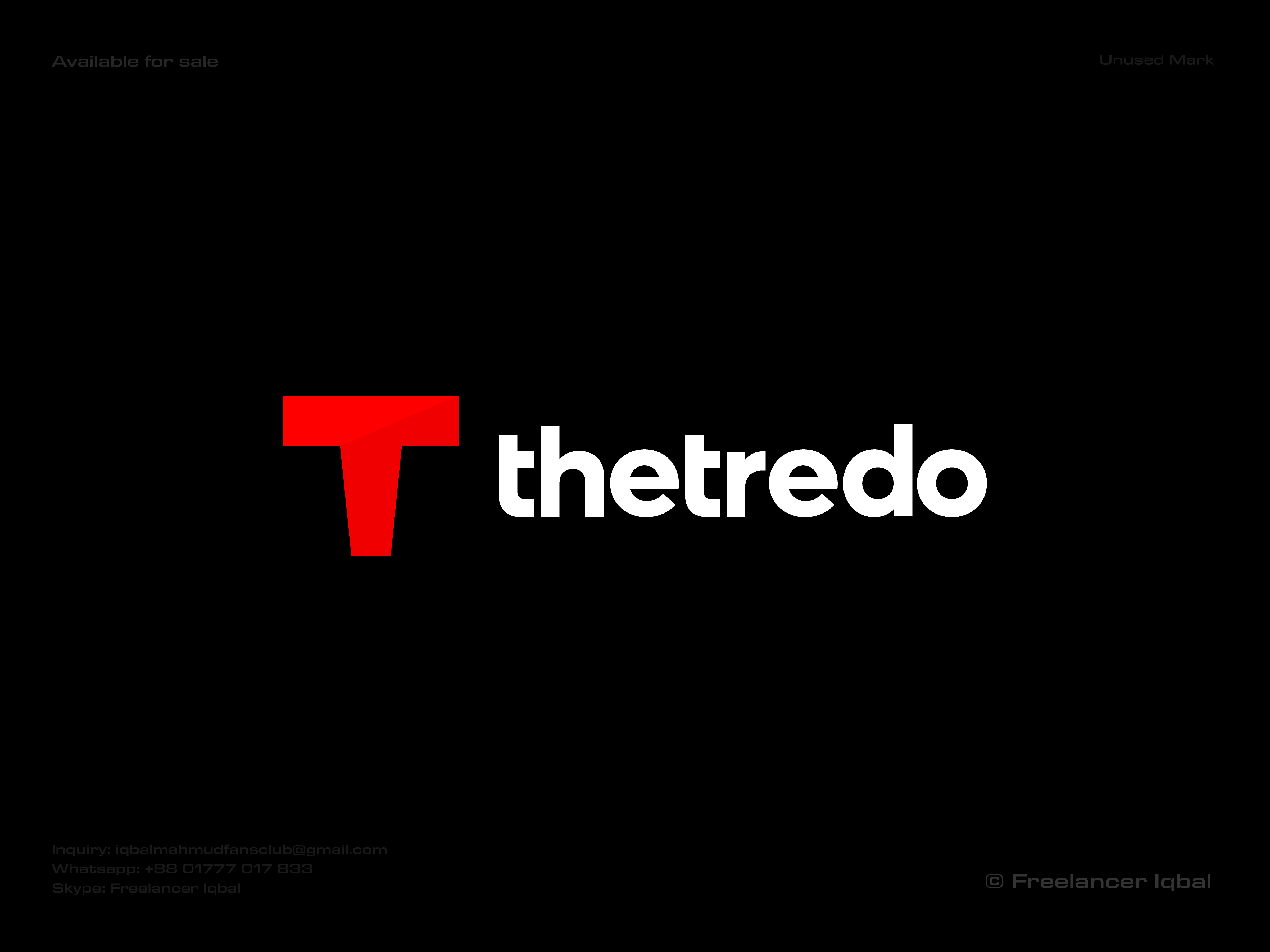 T Brand Logo Design - Unused by Freelancer Iqbal | Logo & Brand ...