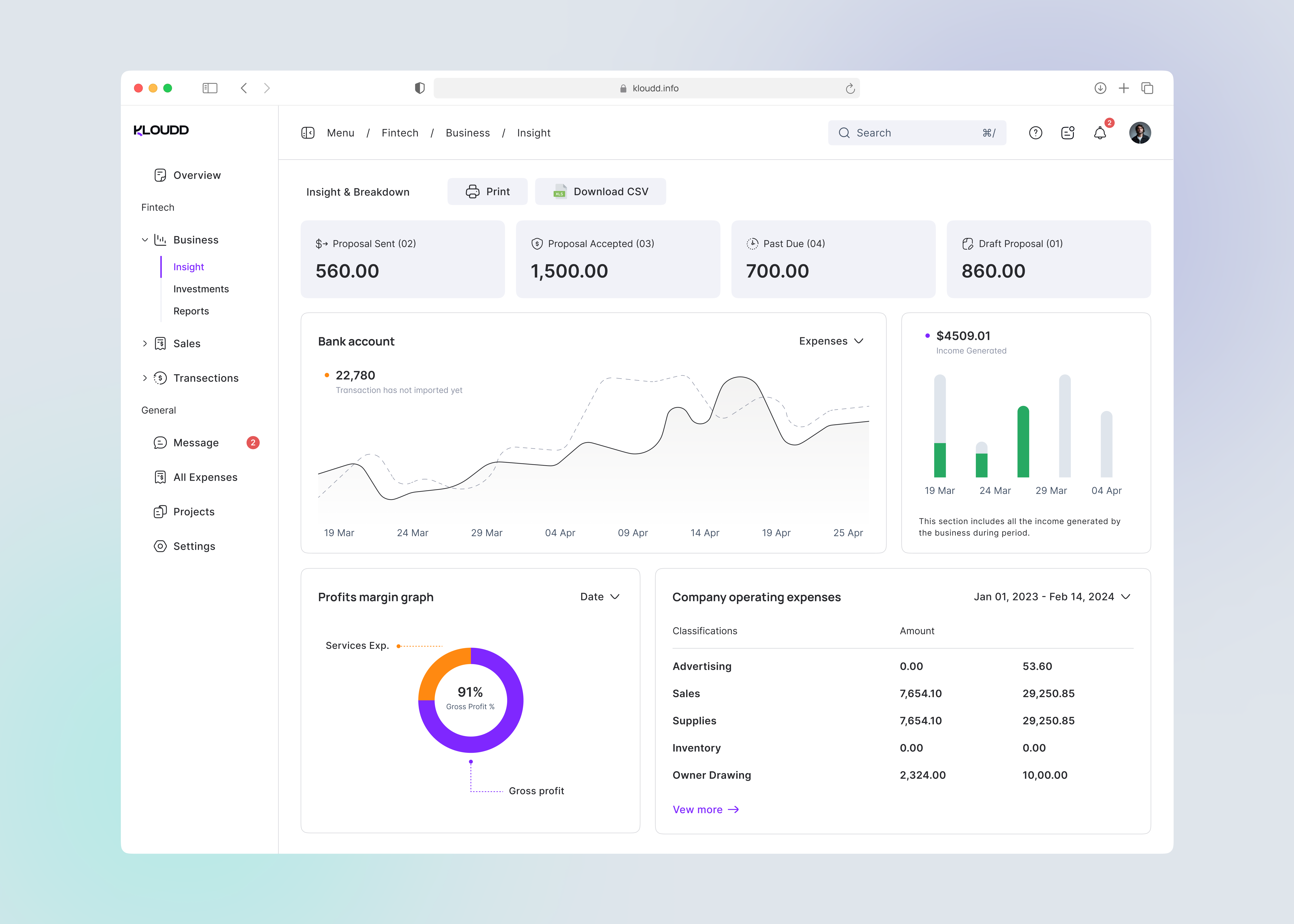 Financial Management UI designs, themes, templates and downloadable ...
