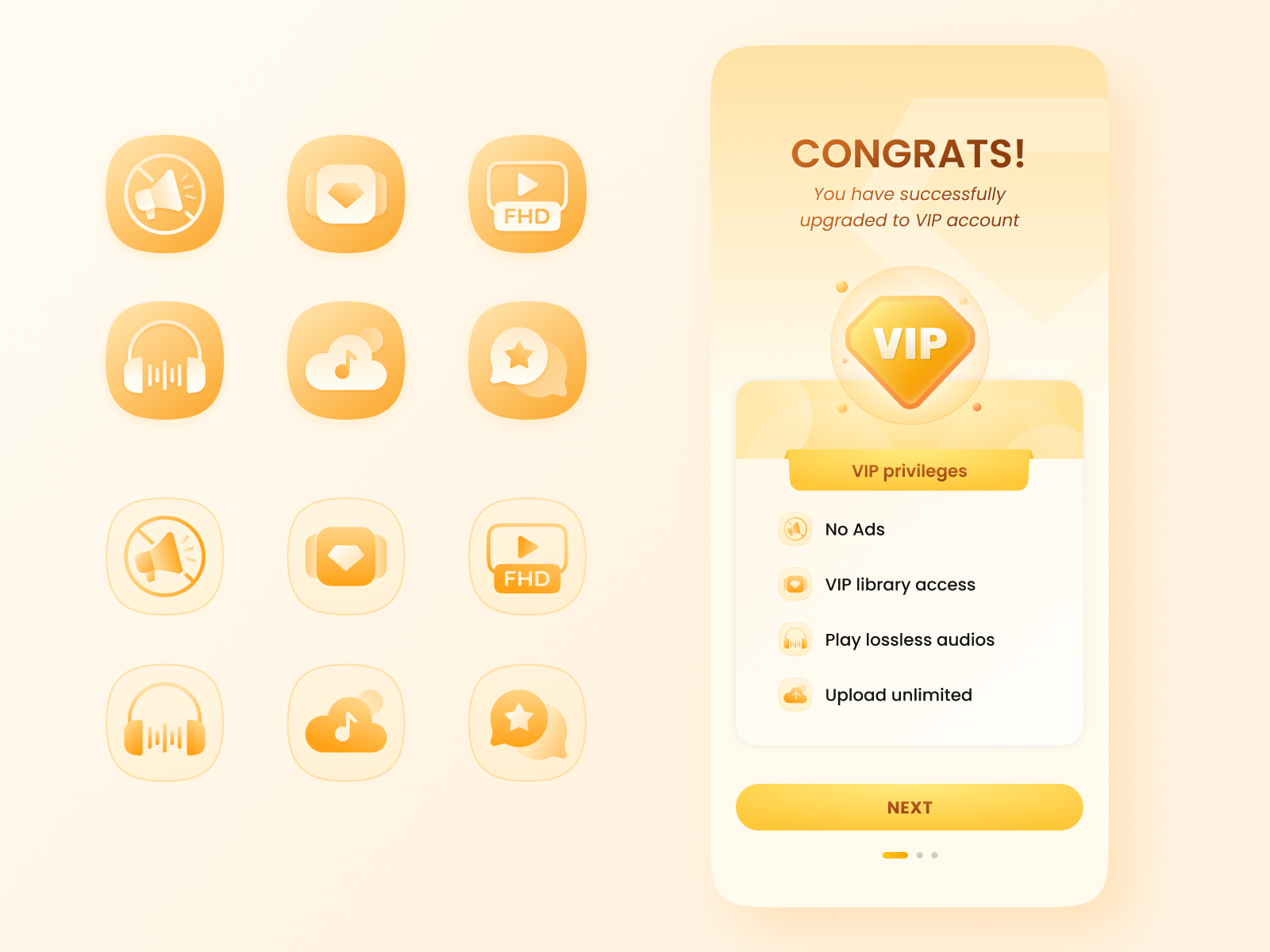 VIP Landing & Icon by Hoang Tien Tran on Dribbble