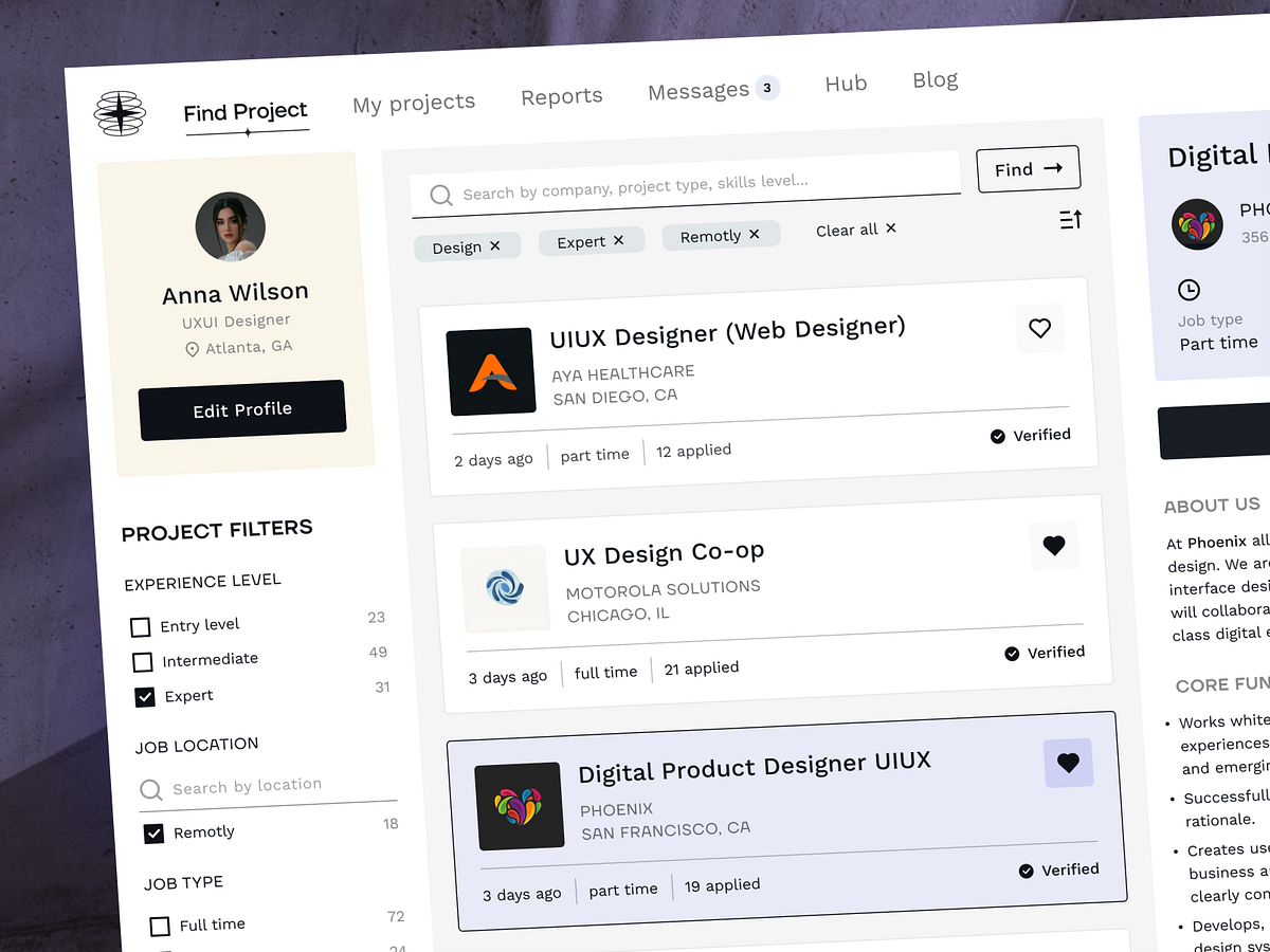 Job Search Website by Axicube on Dribbble