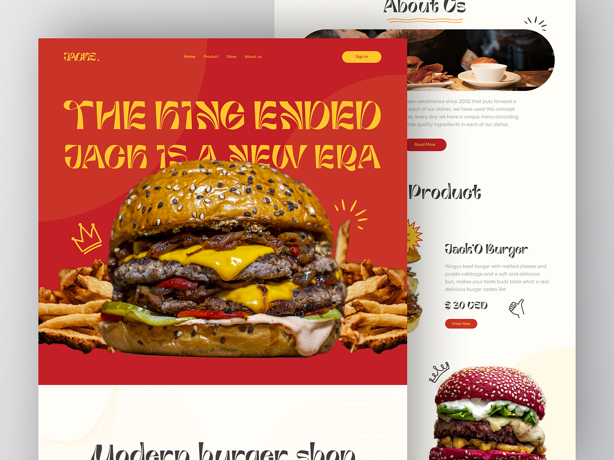 Browse thousands of Burger Website images for design inspiration | Dribbble