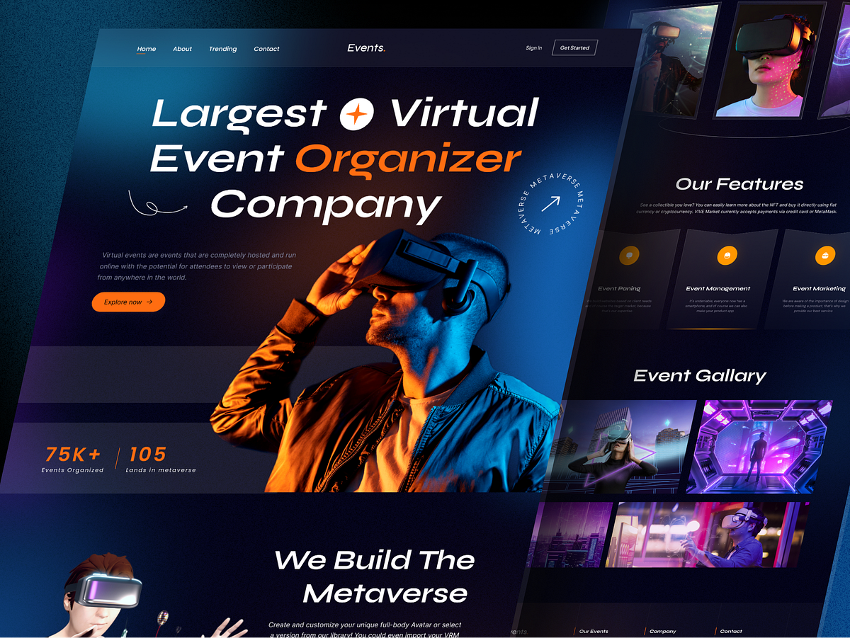 Metaverse Events Website Design by Nishar Multani for Smart Ux Design ...