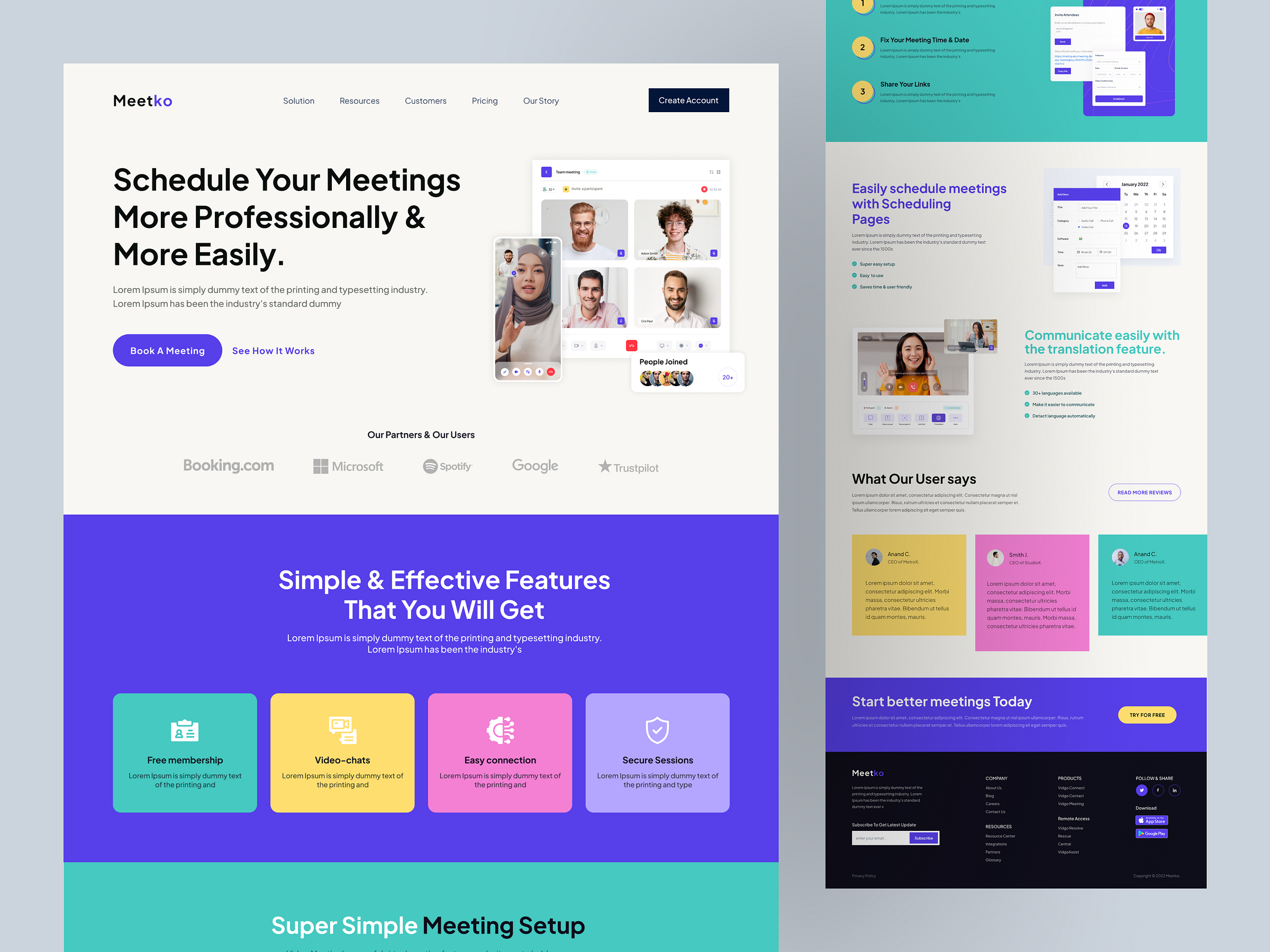 Virtual Meeting SaaS Website by Jawadd on Dribbble