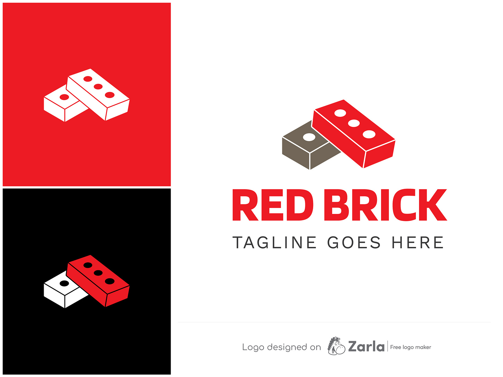 Brick Logo by Zarla on Dribbble