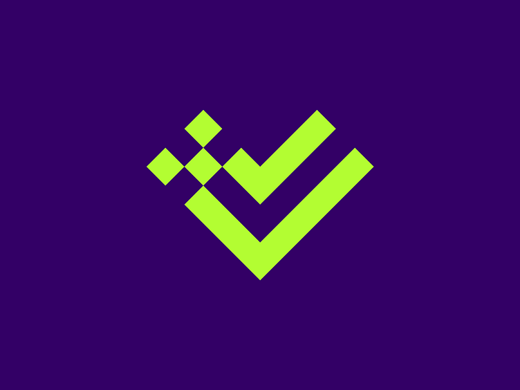 Victorious logo design: race track + check mark + V + heart by Alex ...