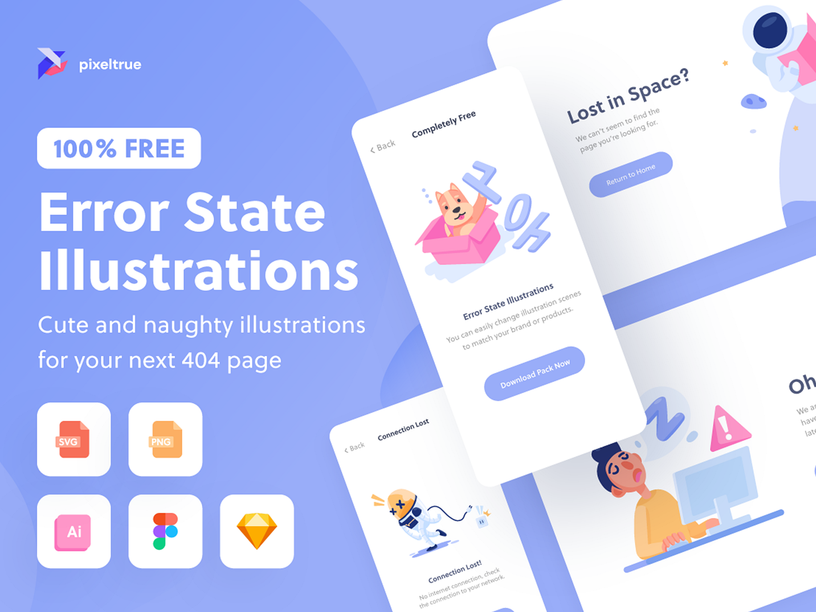Error State Illustrations by Pixel True by Pixel True on Dribbble