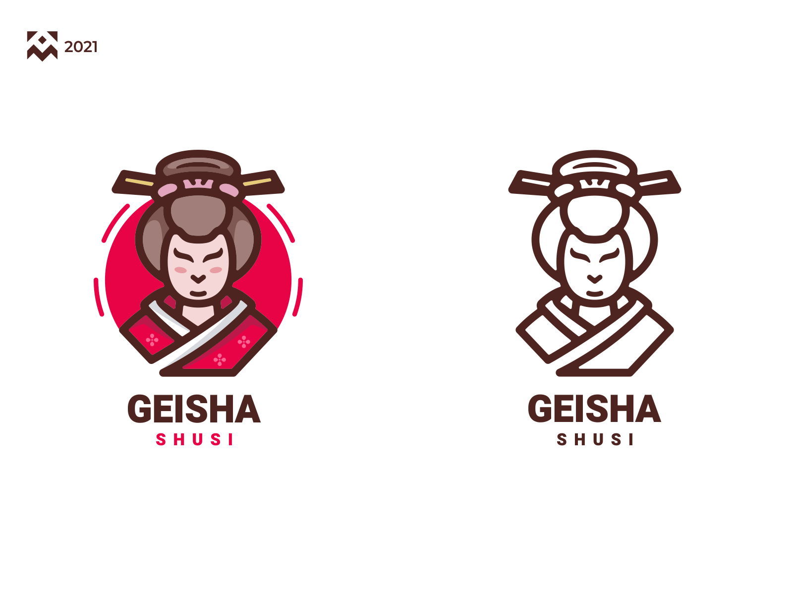 Geisha Logo by marvadesign_ on Dribbble