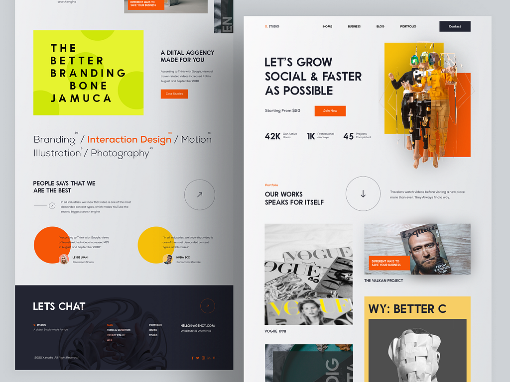 Branding Agency Website Design by Dotpixel Agency on Dribbble
