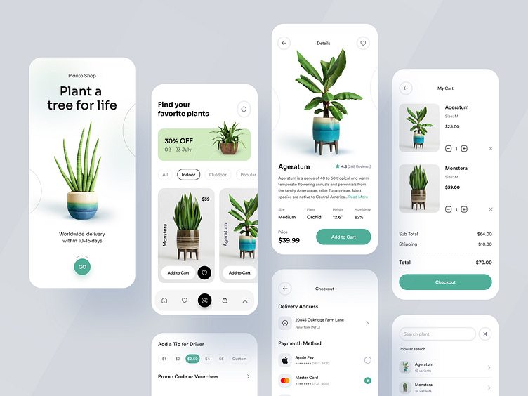 Plant Shop App (Full) by Rakib Kowshar for Orizon: UI/UX Design Agency ...