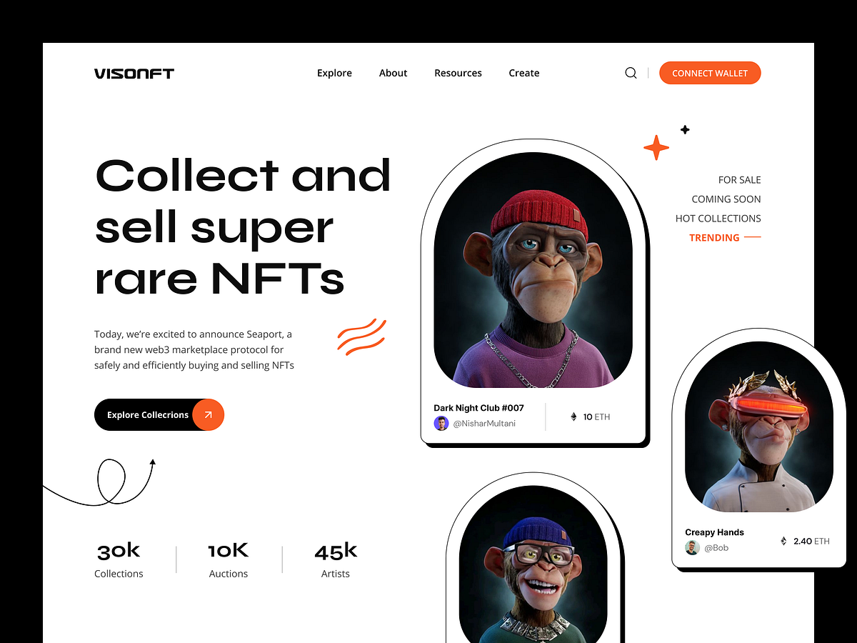 NFT Marketplace Website by Nishar Multani on Dribbble