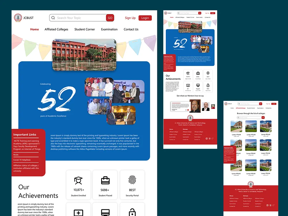 College UI designs, themes, templates and downloadable graphic elements ...