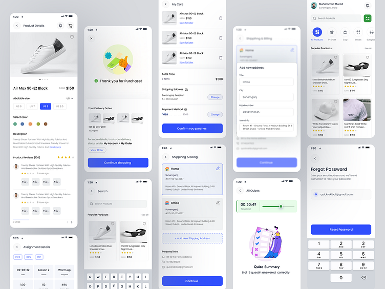 E Commerce Mobile App by Rakibull Hassan on Dribbble