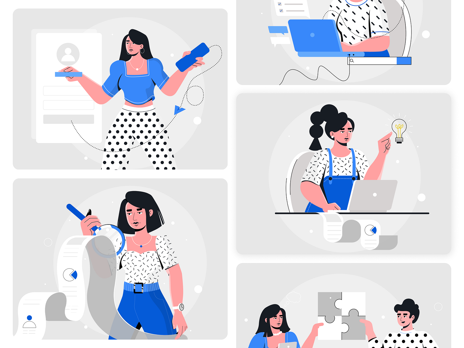 Design Process illustrations by Sushama Patel on Dribbble