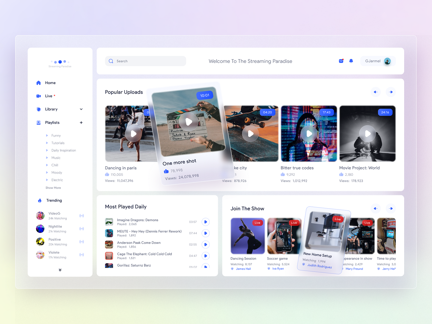 Streaming Platform Landing Page by Giorgi J. for Ascended on Dribbble
