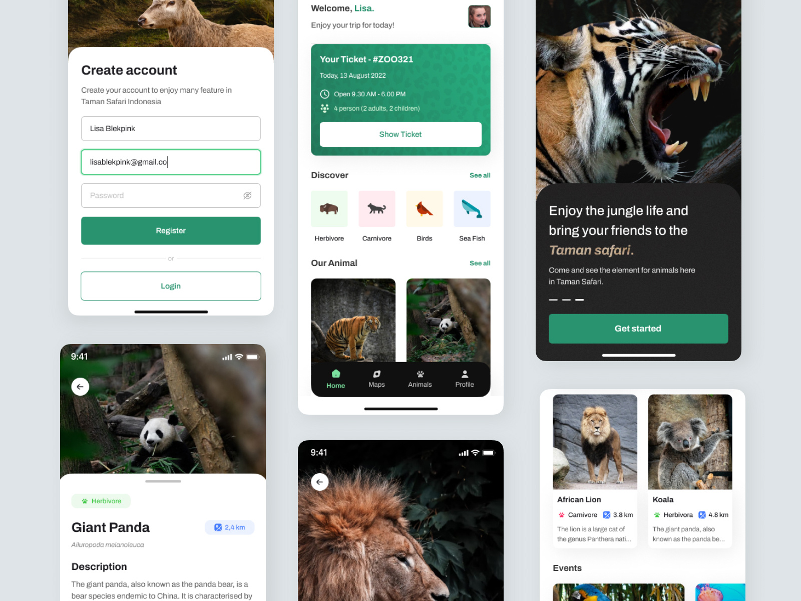 Safari Apps - Zoo Mobile Apps by Elux UI/UX for Elux Space on Dribbble