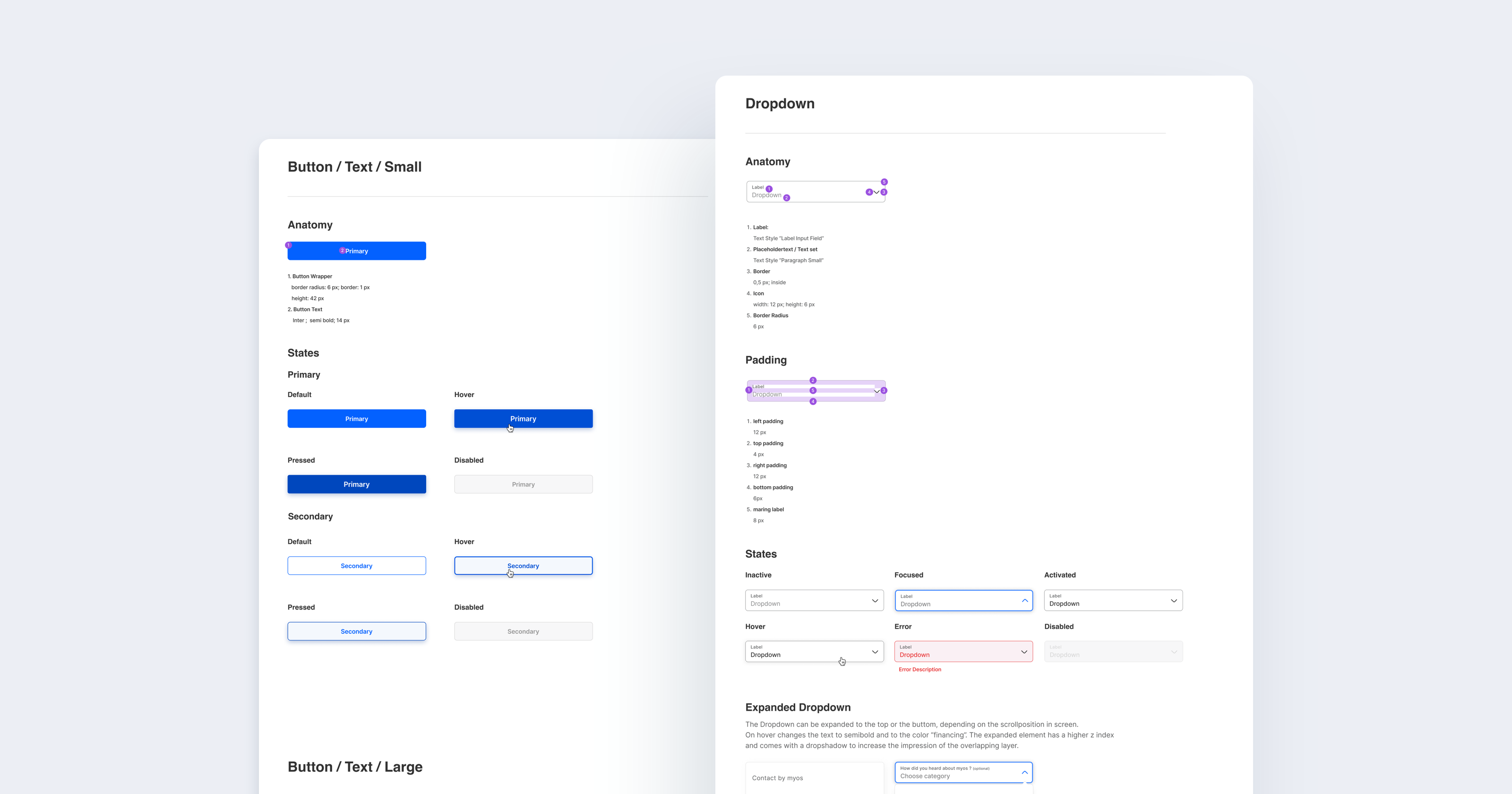 Styleguide for German fintech by Flo Steinle for whitespace on Dribbble