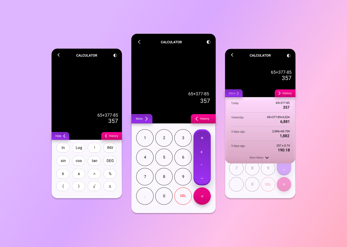Basic Calculator Mobile UI by Yogesh Salmote on Dribbble