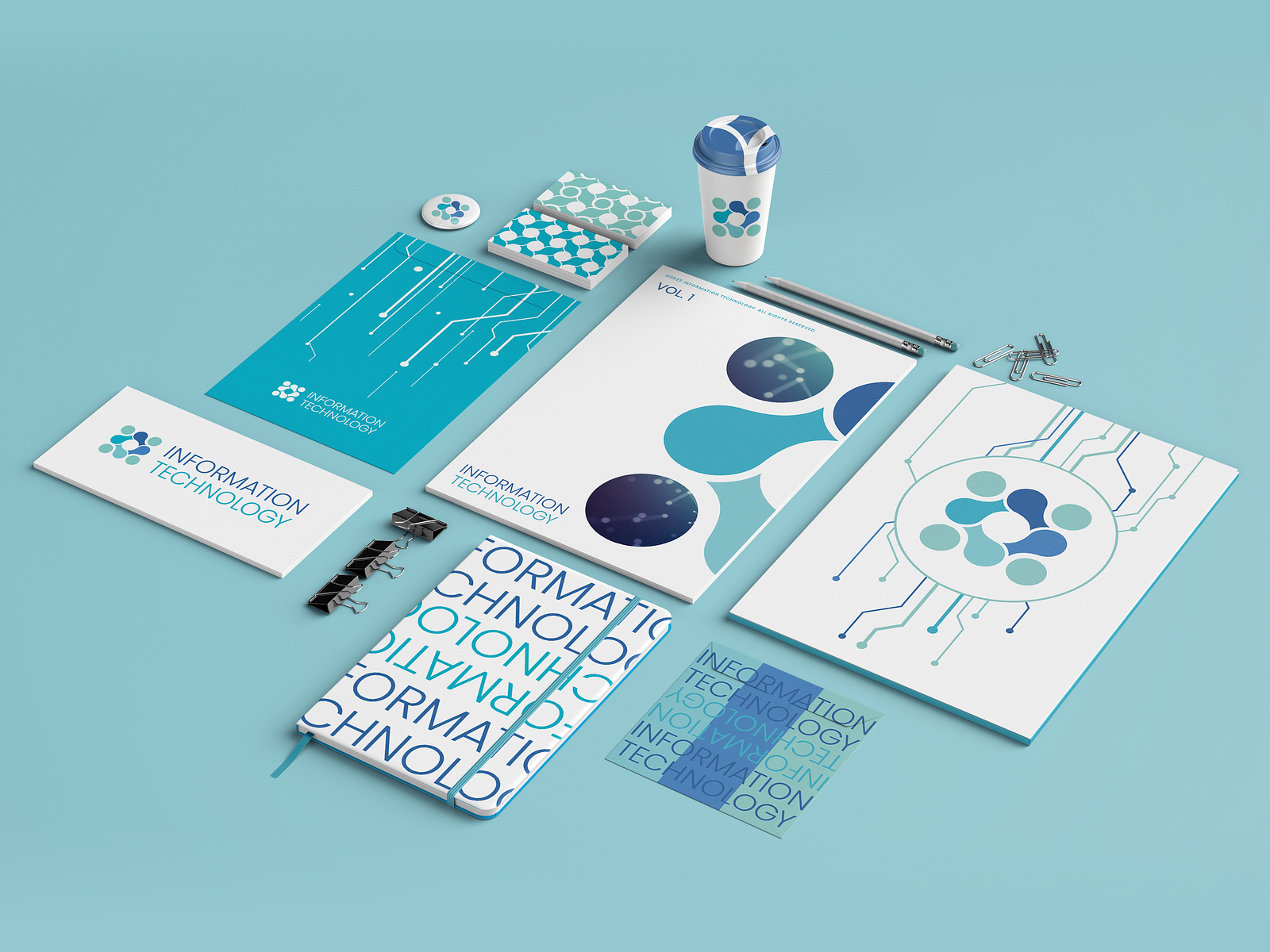 Information Technology Brand Identity System by Ognen Trpeski on Dribbble