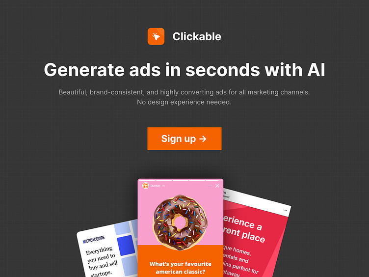 Generate ads in seconds with AI by Homan Pelaseyed on Dribbble