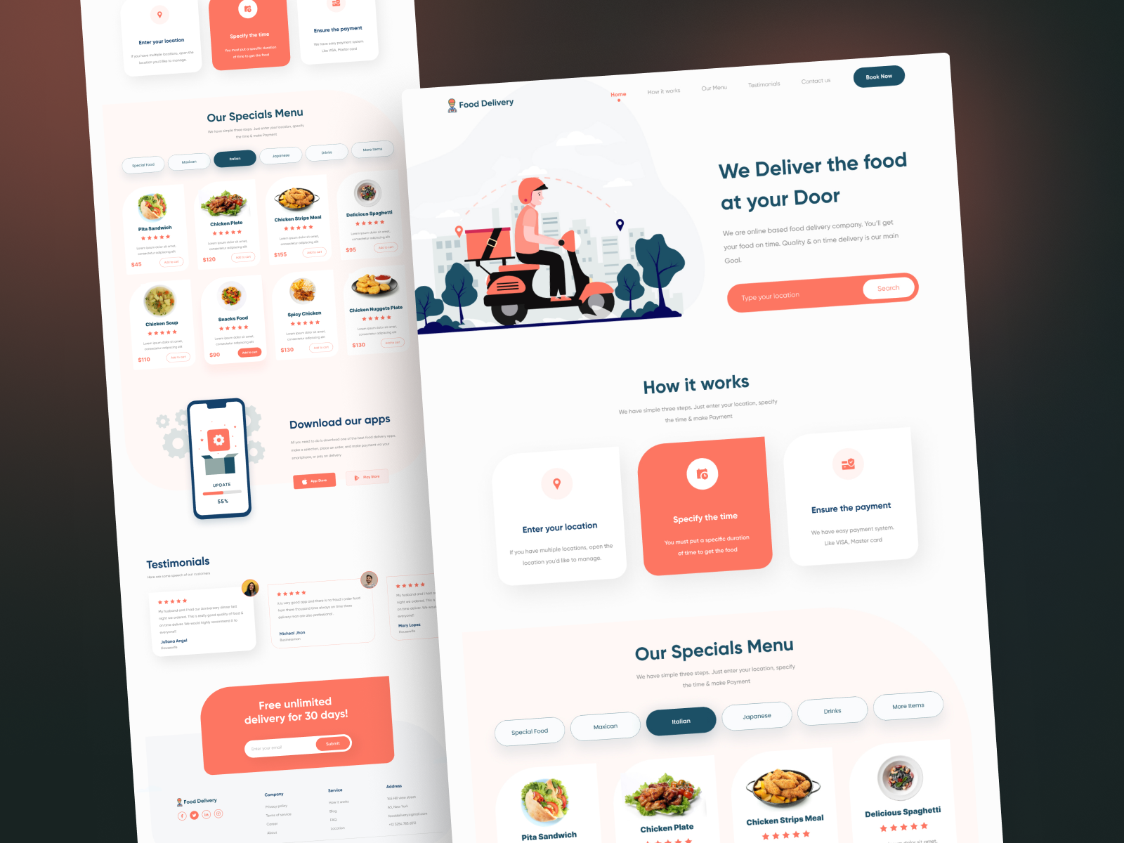 Food Delivery Landing Page by Md Forhad Alam for Troikagency - UX/UI ... Food Delivery Landing Page by Md Forhad Alam for Troikagency - UX/UI ...