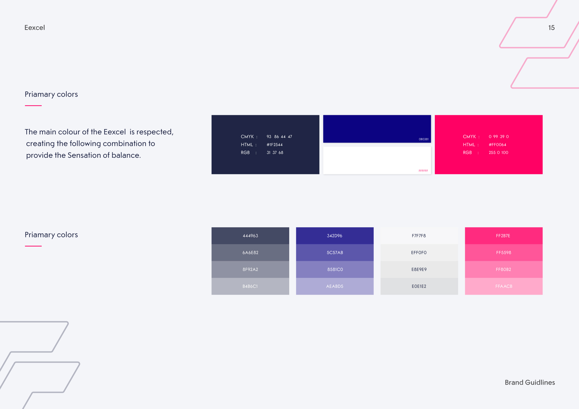 Eexcel - Brand Guidelines by Md Mehedi Hasan for Fixdpark on Dribbble