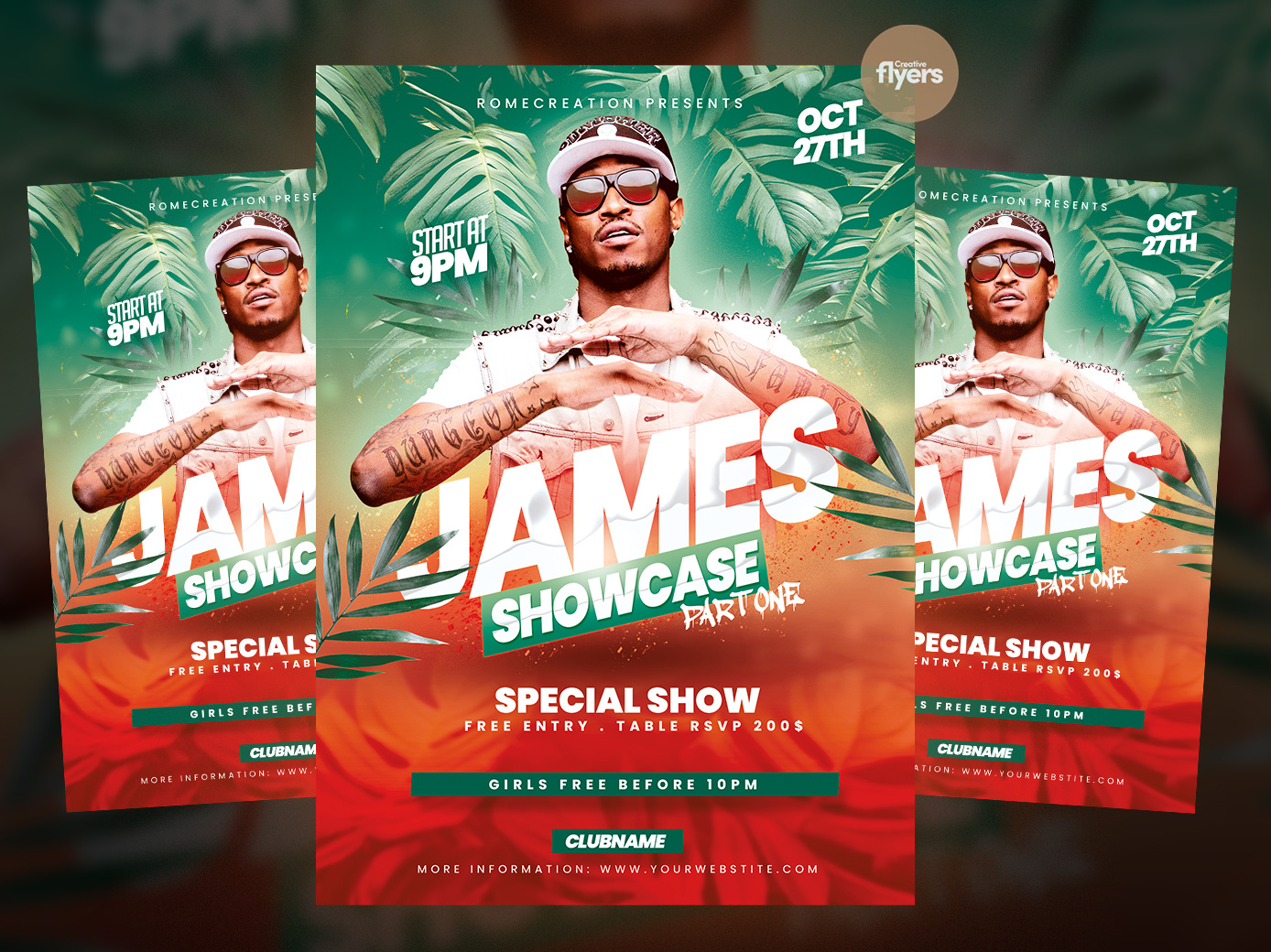 Artist Flyer Template (PSD) by Rome B Creation on Dribbble