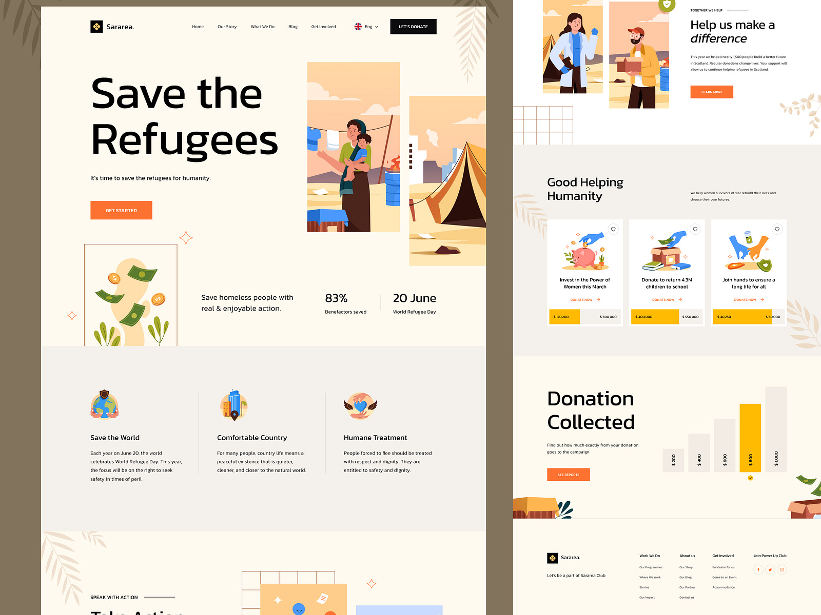 Refugee Landing Page Design by Budiarti R. for Orely on Dribbble