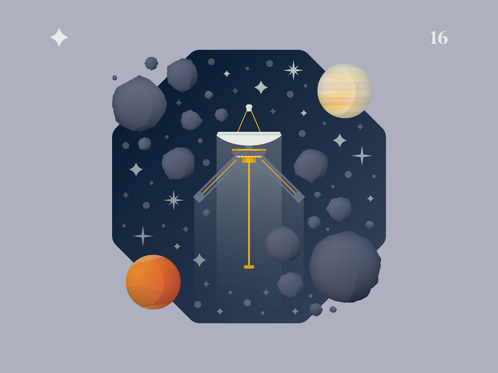 The History of Space Exploration / 16 by James Round on Dribbble