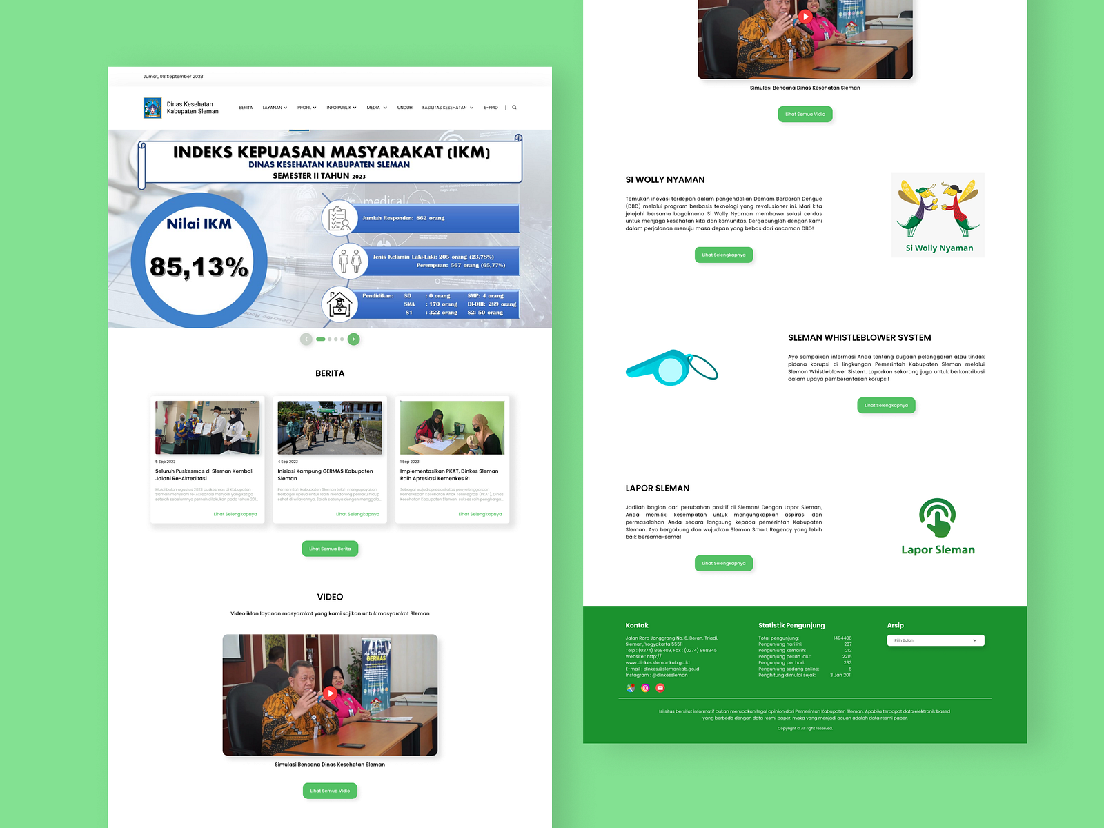Redesign of the Sleman Health Department website by Alvian Rifaldy on ...