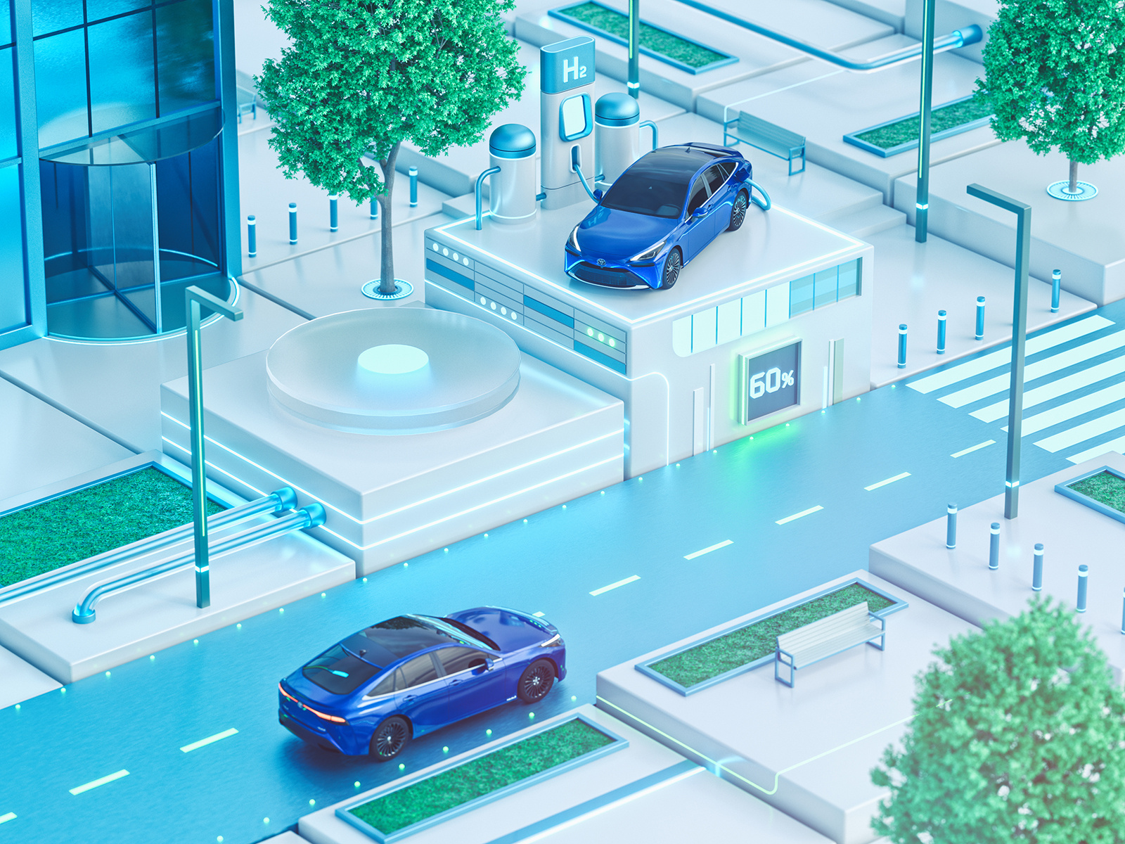 Hydrogen car by Sariselka on Dribbble