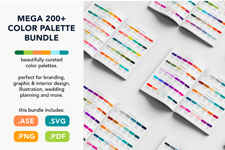Mega 200+ Color Palette Bundle by Ellen Carty on Dribbble