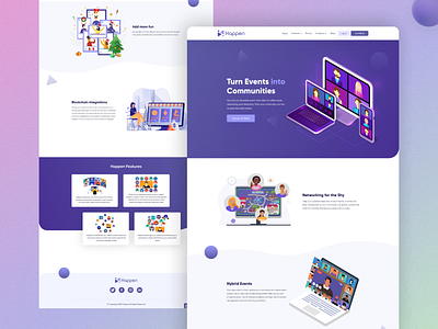 Happen event management Homepage by Sabbiruiux for Troikagency - UX/UI ...