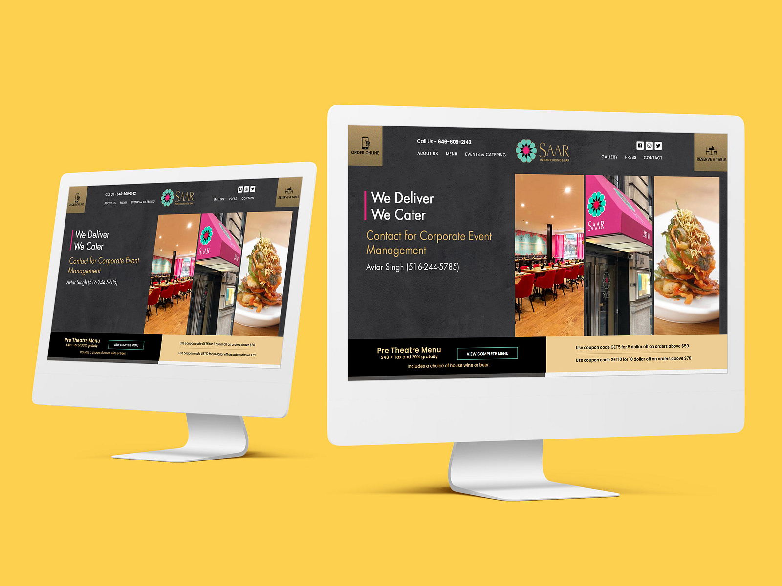 Restaurant Website by Pankaj Kumar Semwal on Dribbble