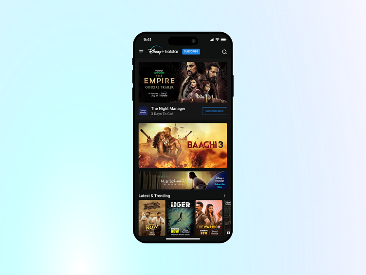 Hotstar Home Screen - Replicated! by Putta Manikanta on Dribbble