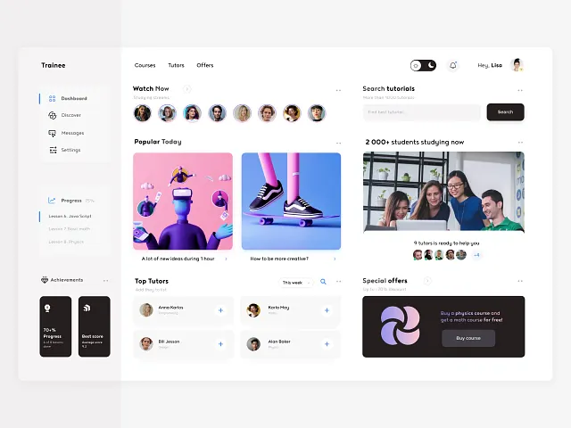 Student Dashboard designs, themes, templates and downloadable graphic ...