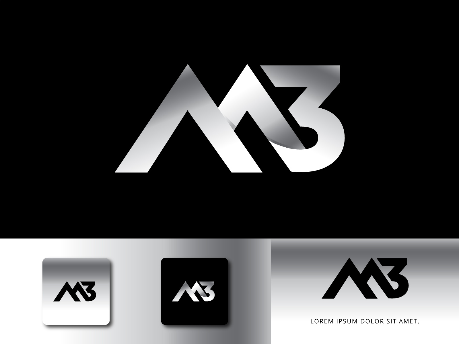 m3 logo design by Habib Ahmed on Dribbble