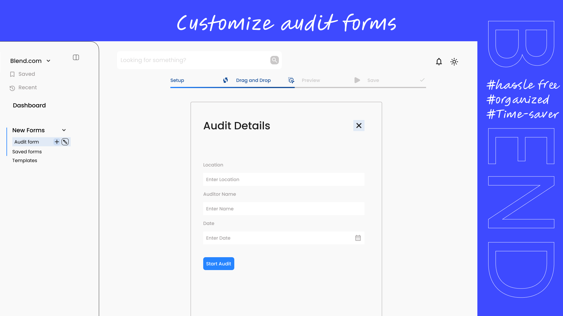 Blend - Custom audit forms by Yuktha Mukhi on Dribbble