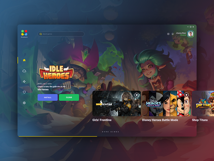 Gaming Platform • BlueStacks X by Tiago Rodrigues on Dribbble