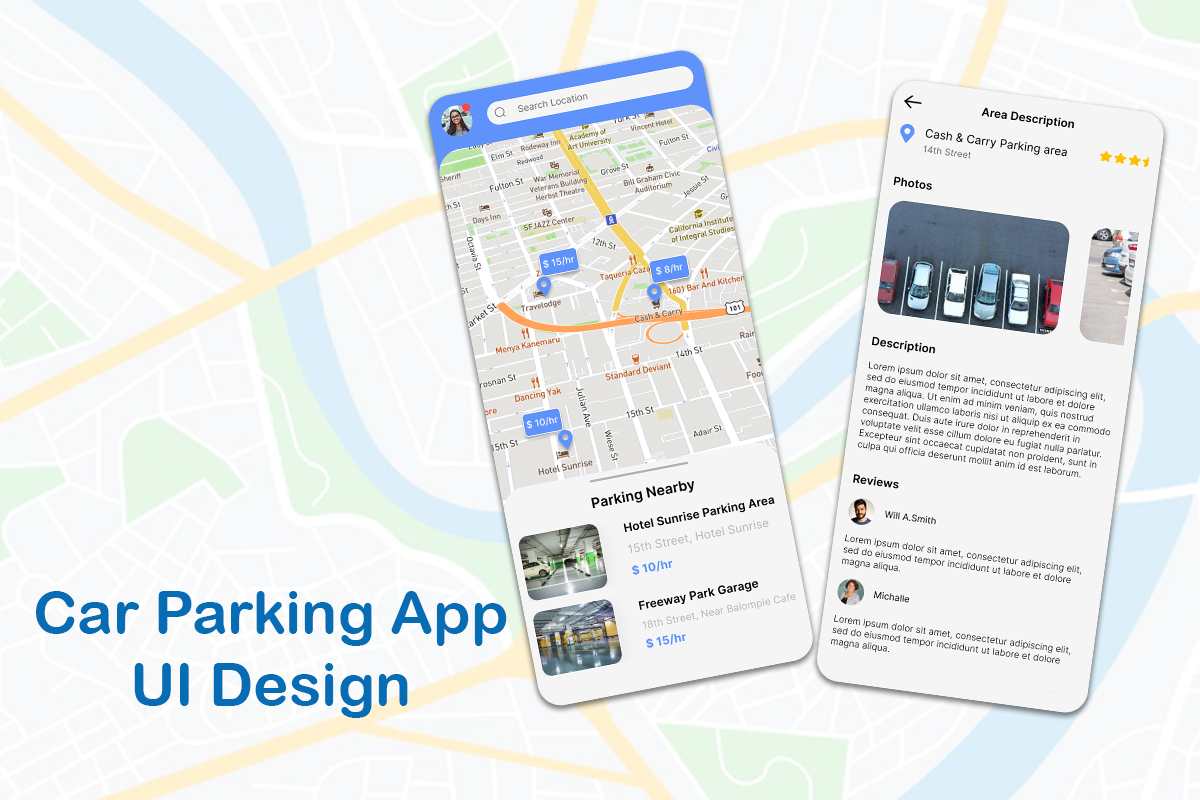 Car Parking App UI Design by Deepali Sharma on Dribbble