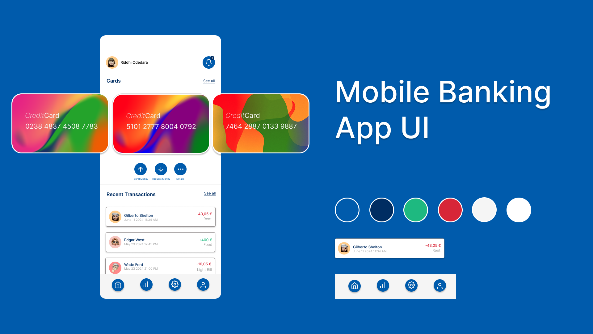 Mobile Banking App UI by Riddhi Odedara on Dribbble