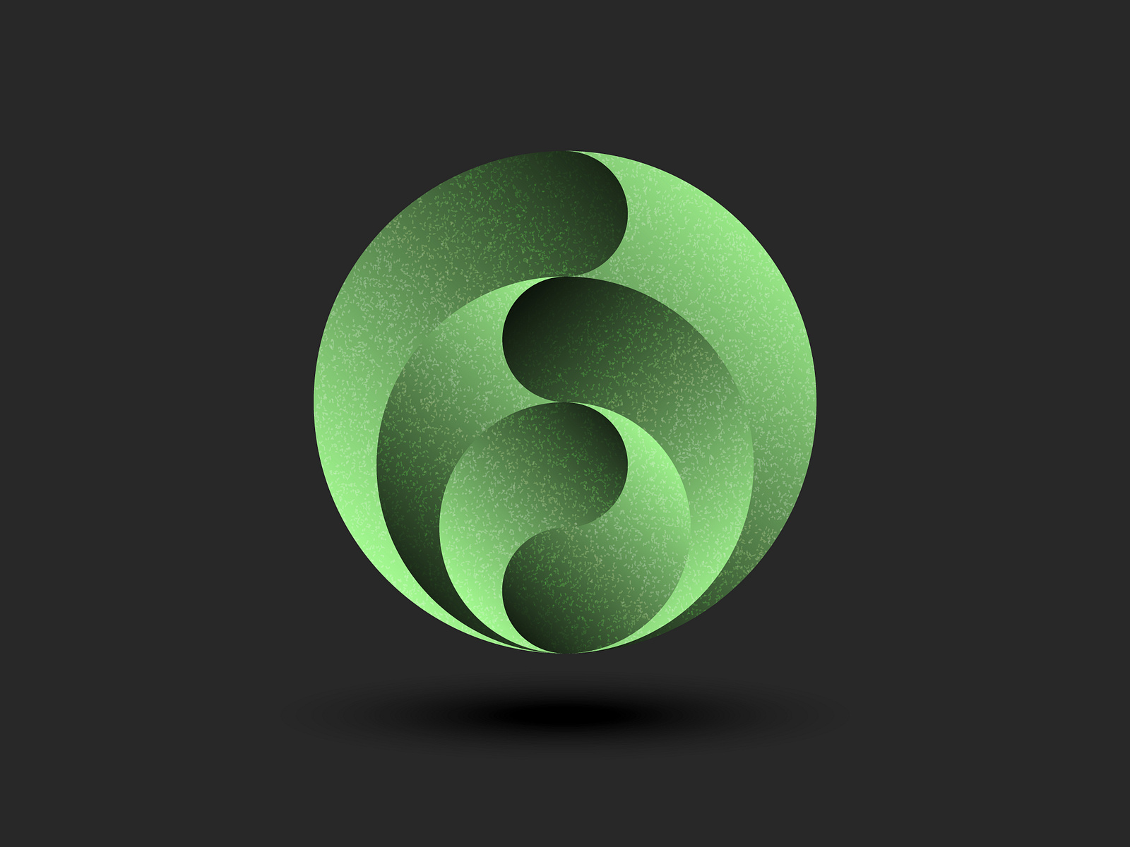 Green circular pattern logo by Sergii Syzonenko on Dribbble