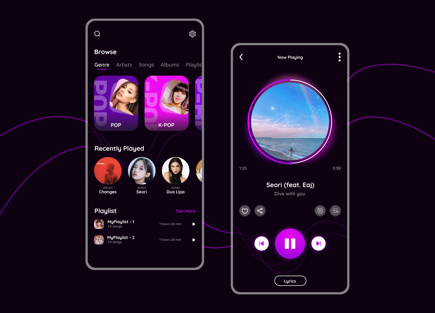 Music Player App by Febrian Aldo on Dribbble