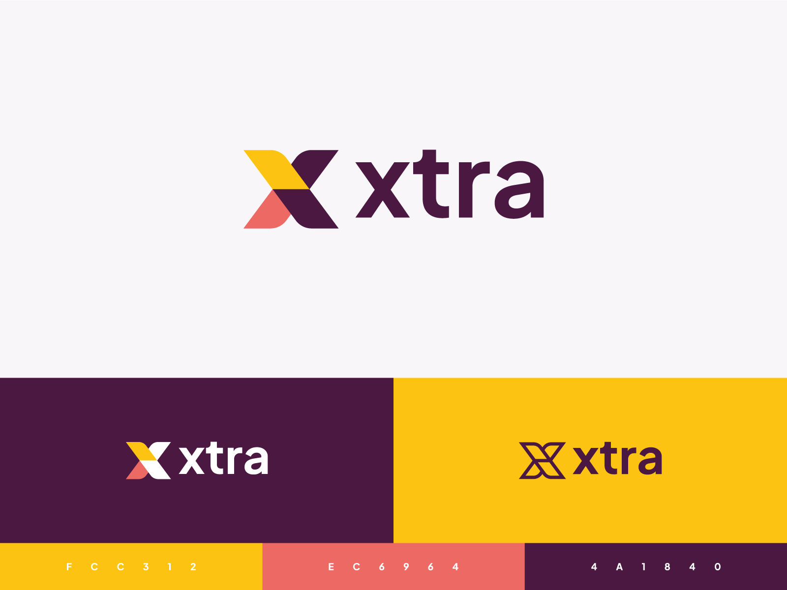 "XTRA" unused logotype concept by Alek Chmura // Zante.design on Dribbble
