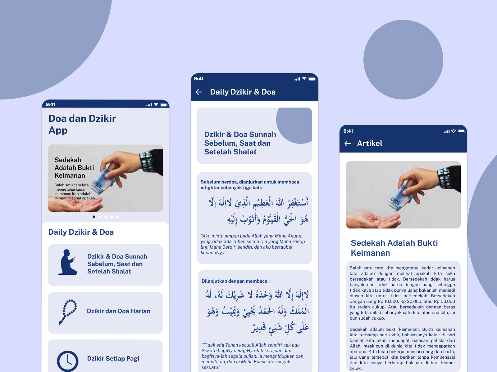 Dzikir app design by Azhuma Ahsan on Dribbble