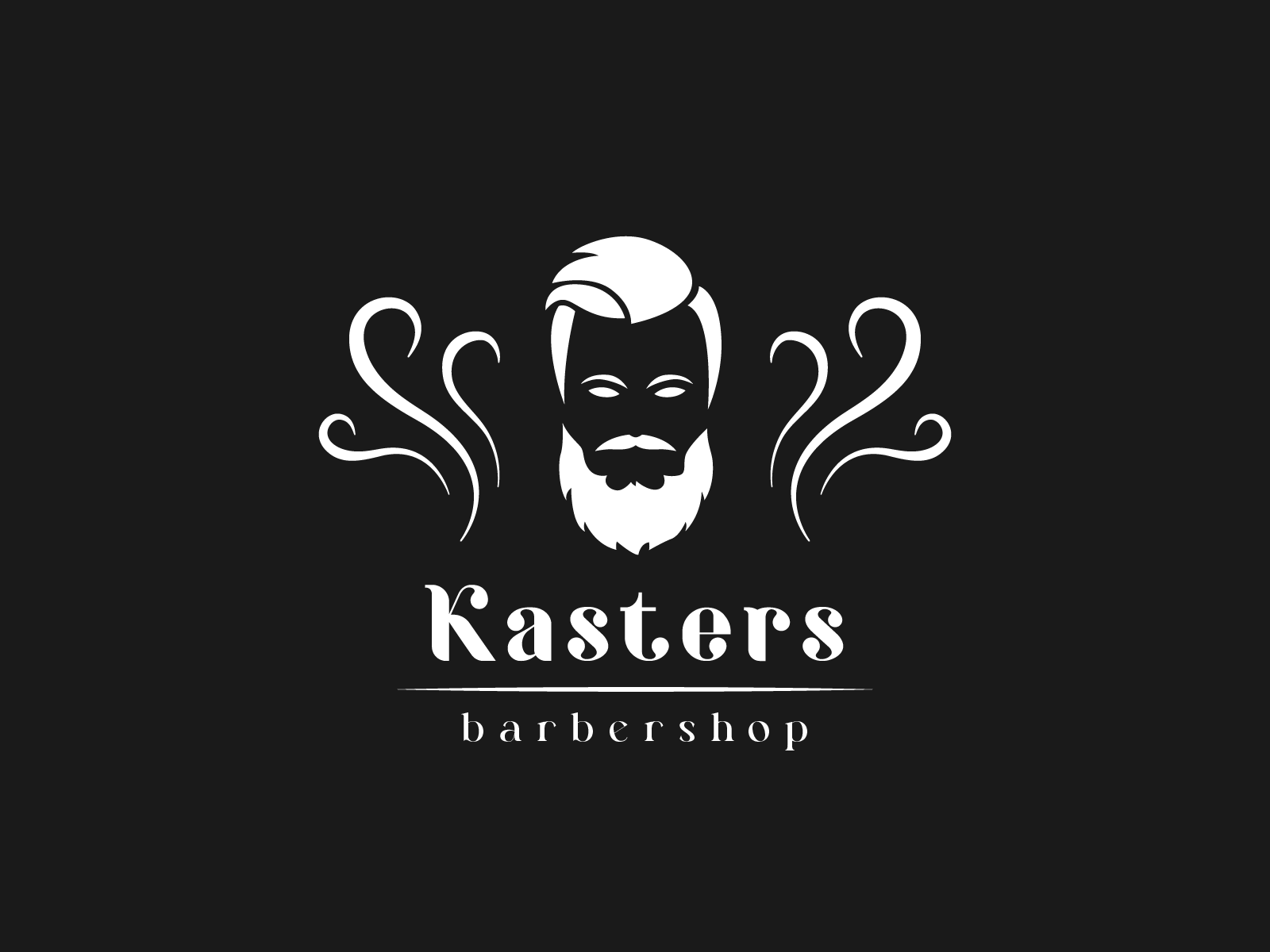 Kasters barbershop logo by Dmitry Milko on Dribbble
