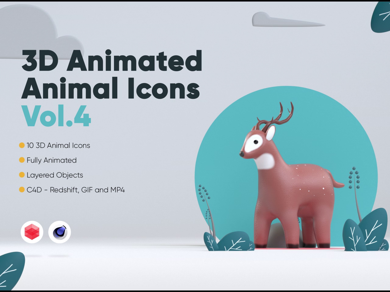 3D Animated Animals Vol. 4 by Krafted on Dribbble