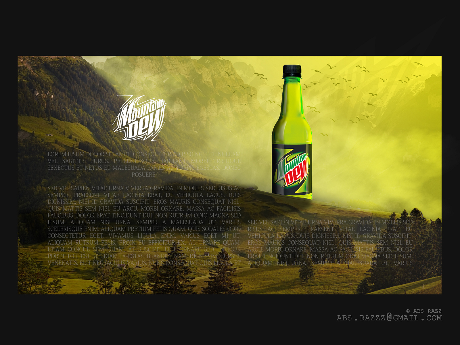 Mountain Dew Photo Manipulation Poster Design by Abs RaZz on Dribbble