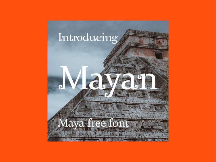 Mayan Typography – Maya Free Font by MasterBundles on Dribbble