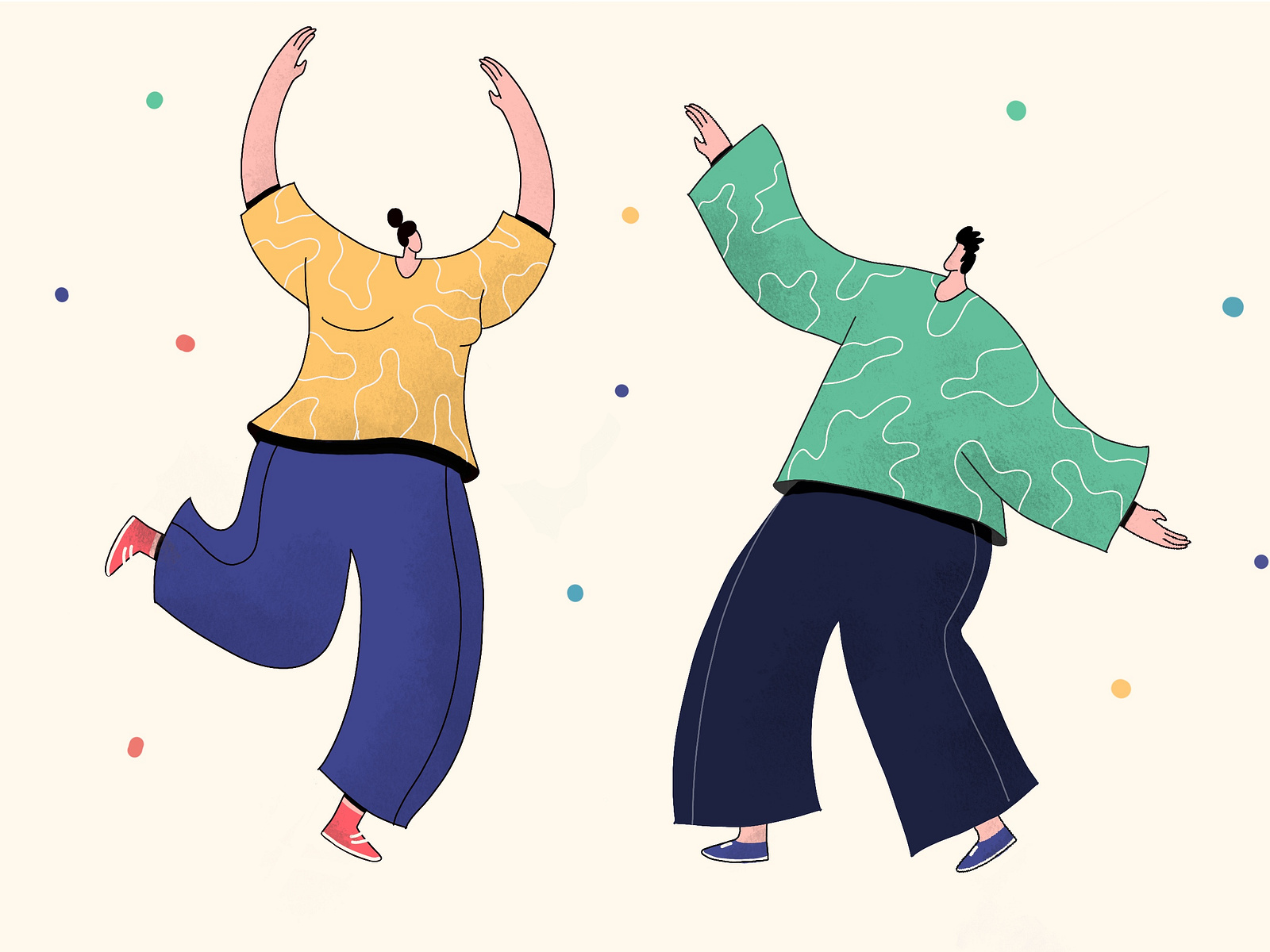 Dancing Buddies by sugunesh on Dribbble